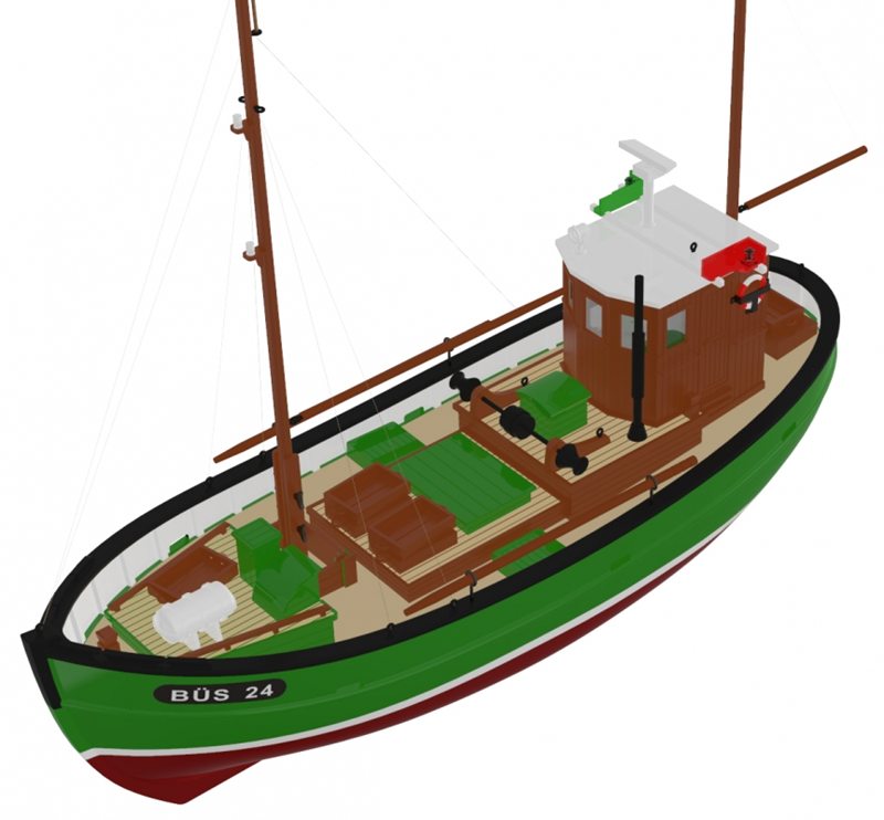 KY Model BUS 24 fishing boat 1:50 kit KYM0140, Model Shop Leeds